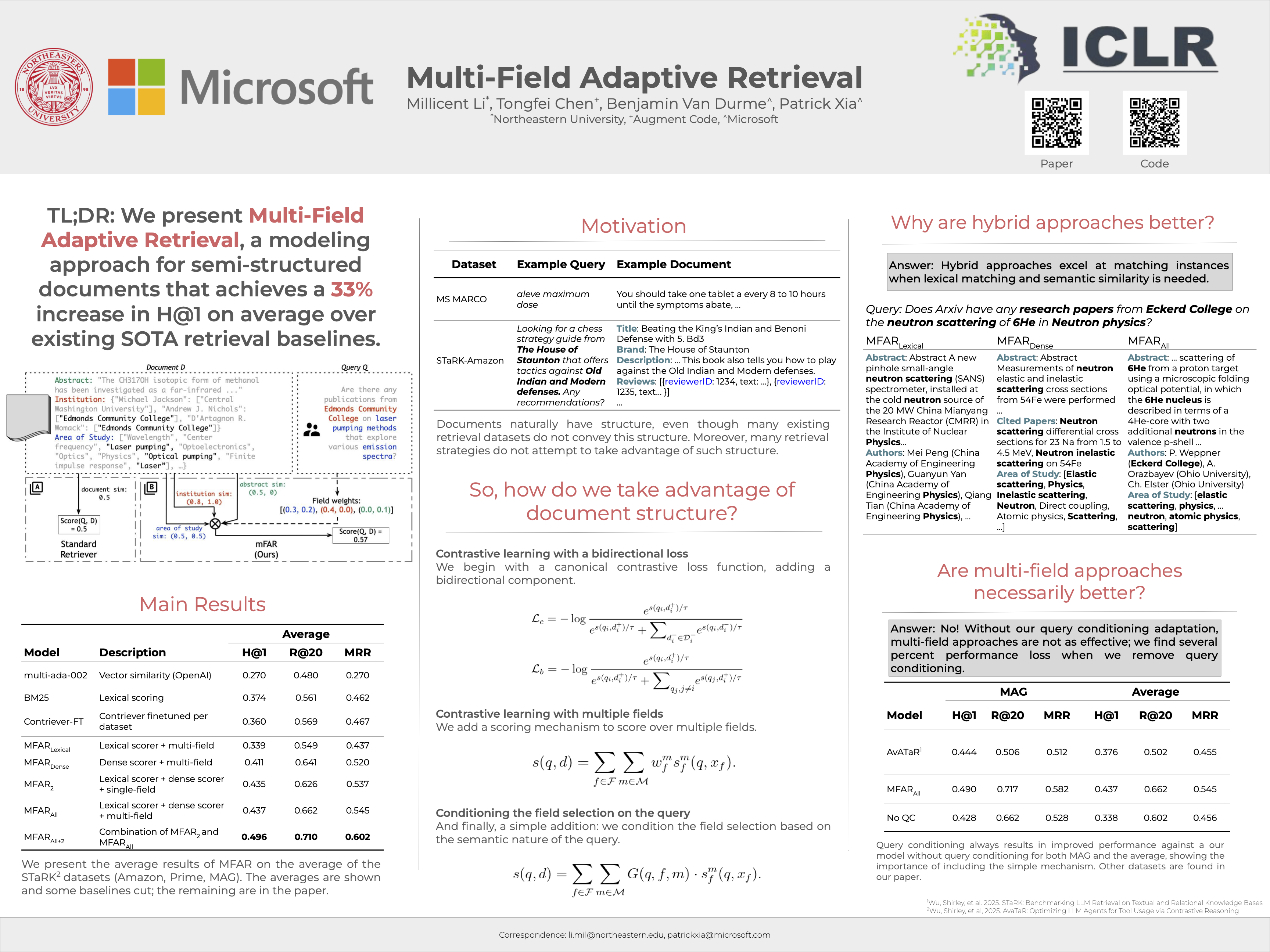 ICLR Poster Multi-Field Adaptive Retrieval